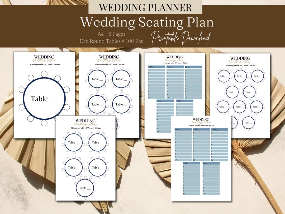 Table Seating Chart Planner for 100 Pax Round Table Plan, Wedding Table ...
