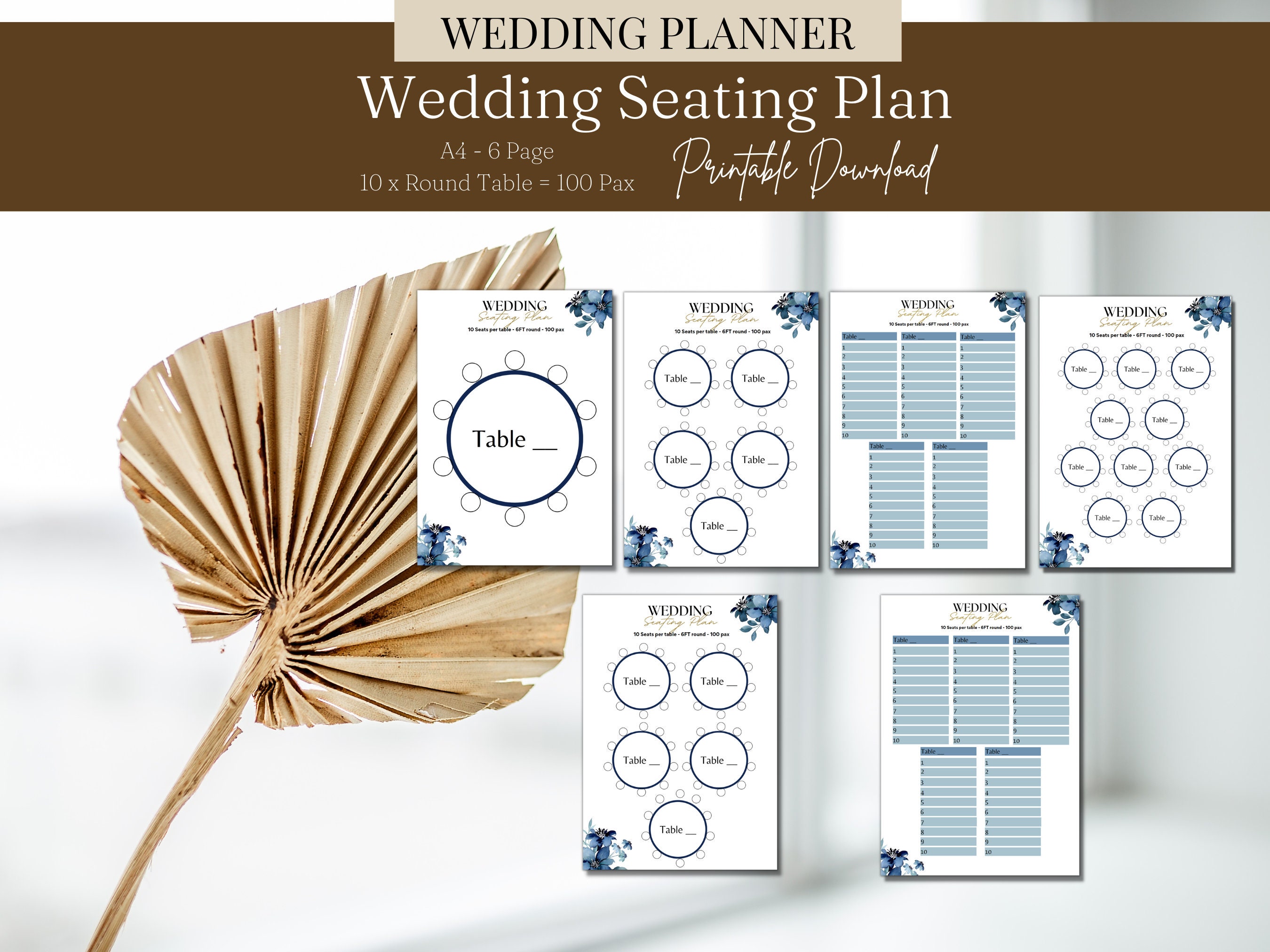 Table Seating Chart Planner 100 Pax Round Table Plan, Wedding Table ...
