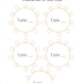 Wedding Table Seating Chart 50 Pax Round Table Display for Guest Names ...