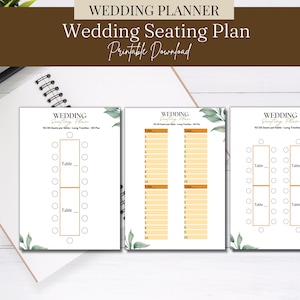 Wedding Table Seating Plan, 20-40 Guests (printable Download) - Etsy