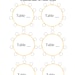 Wedding Planning Seating Plan Chart 60 Pax Round Table Display for Guest Names Seating Planners ...