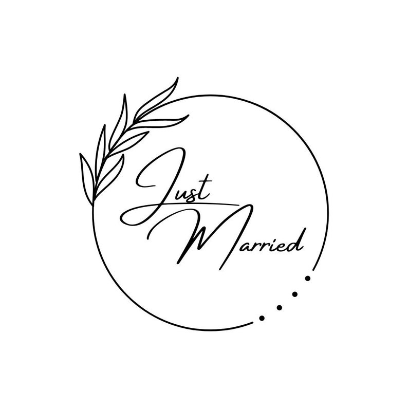 Just Married Wedding Design SVG PNG JPEG Instant Digital - Etsy