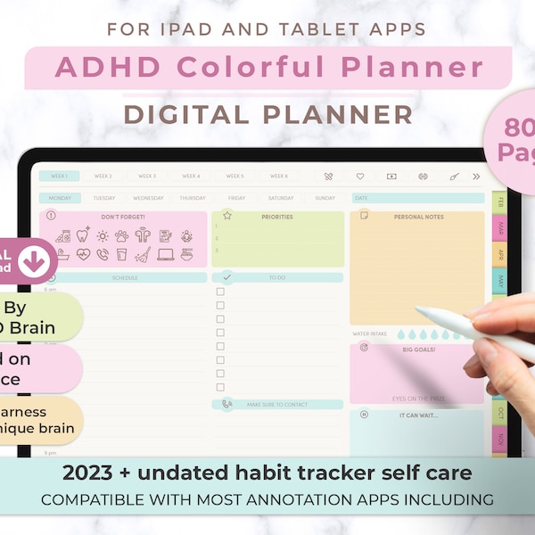 Adhd Digital Planner - Etsy Canada