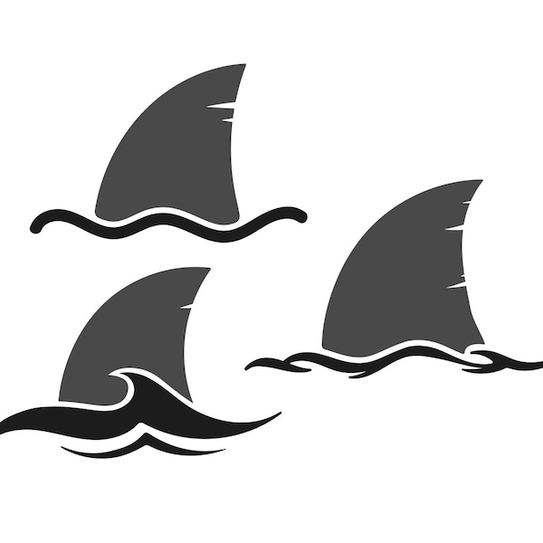Shark Fin Svg - Etsy