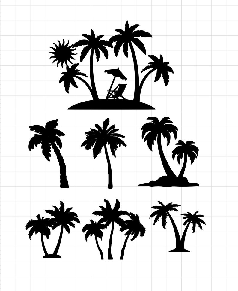 Palm Tree SVG - Etsy