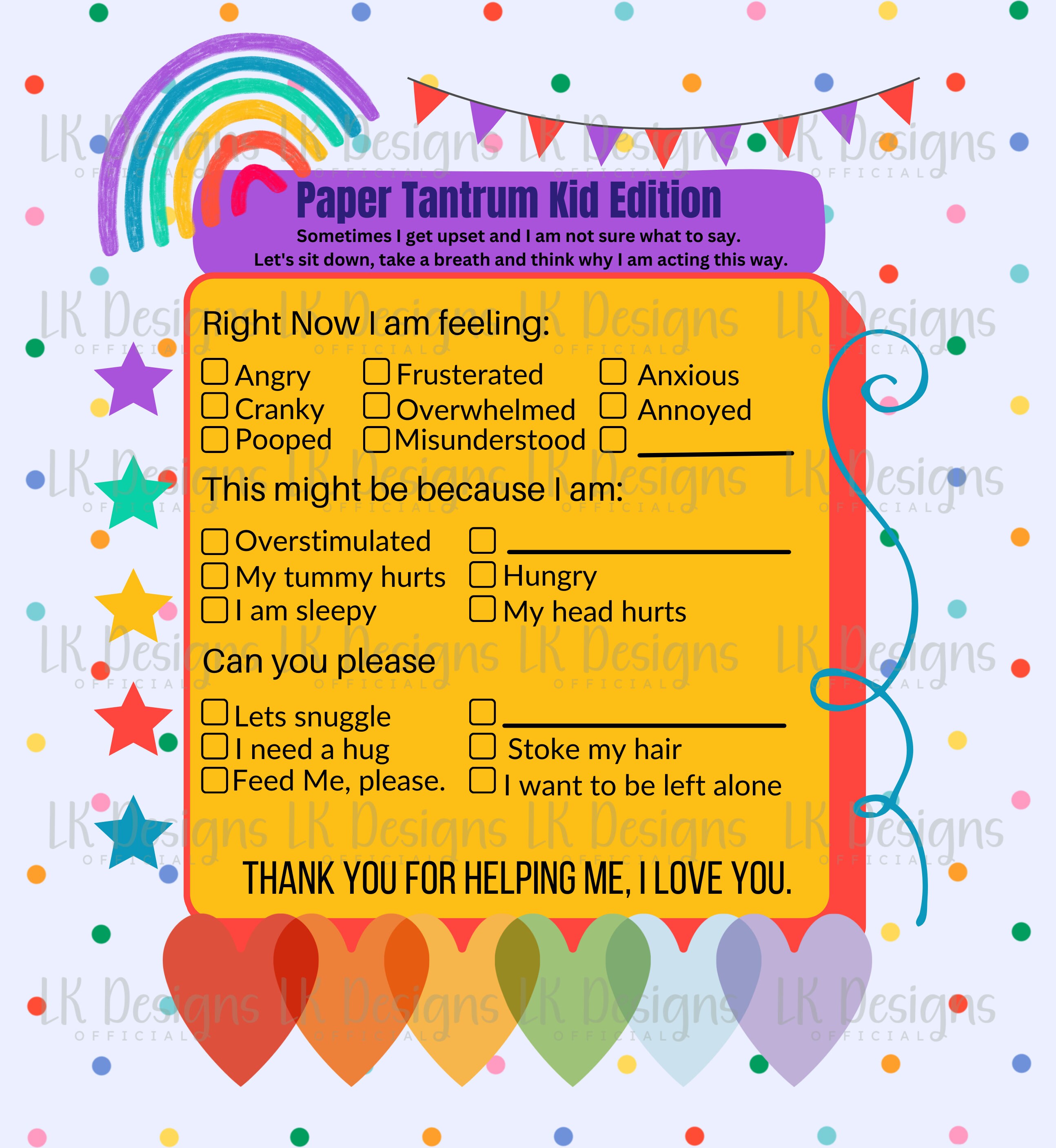 Paper Tantrum: Kids Edition, ADHD Notepad, Emotional Support, Creative ...