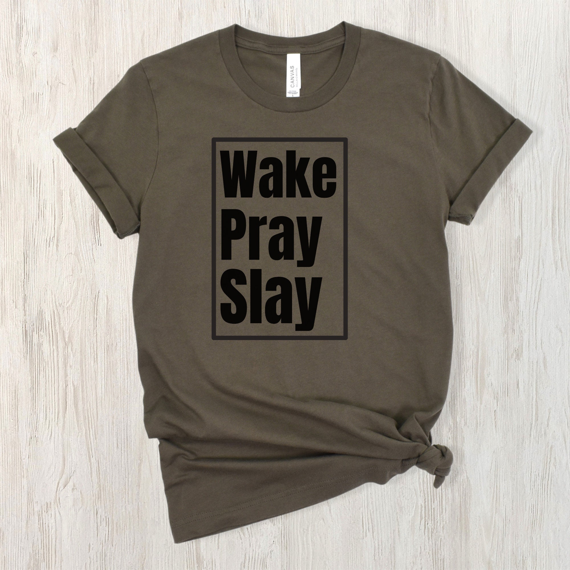Wake Pray Slay SVG PNG. Inspirational Shirt, Power in Prayer Svg, Mom ...