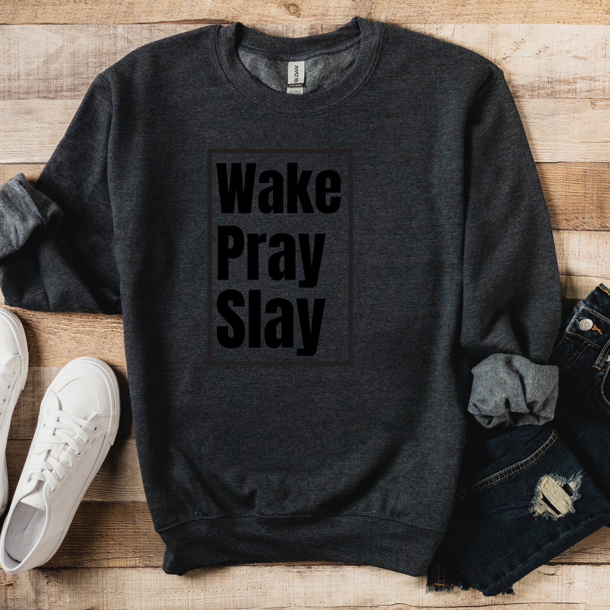 Wake Pray Slay SVG PNG. Inspirational Shirt, Power in Prayer Svg, Mom ...