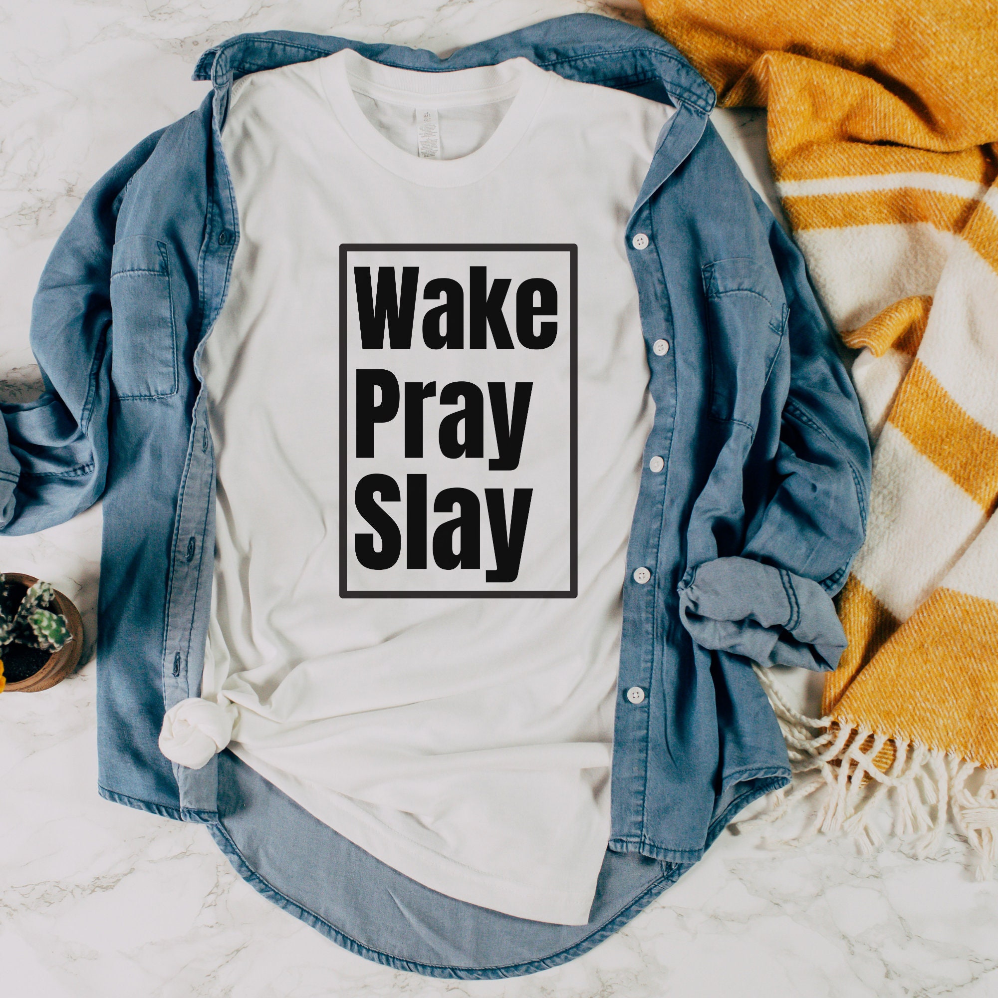 Wake Pray Slay SVG PNG. Inspirational Shirt, Power in Prayer Svg, Mom ...