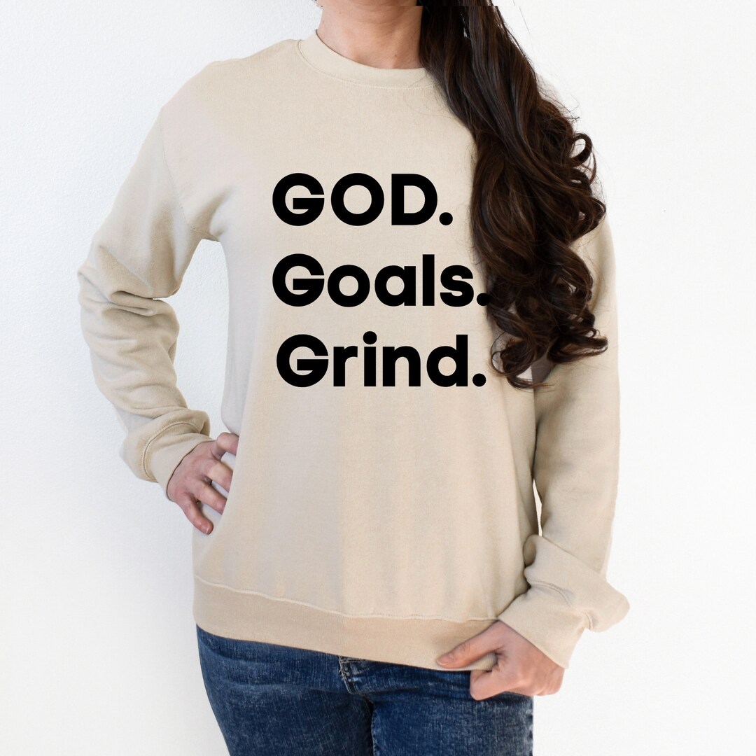 GOD GOALS GRIND Sweatshirt, God of War, Christian Sweatshirt, Religious ...