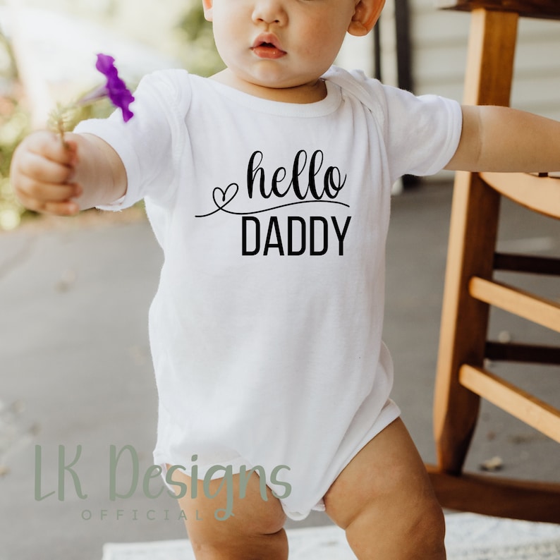 Hello Daddy SVG PNG. Fun Pregnancy Announcement Svg Birth - Etsy