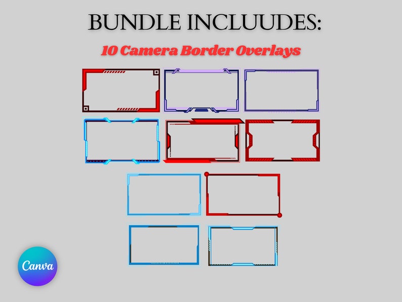 ULTIMATE Twitch / Youtube Overlays, Social Media Names, Camera Borders ...