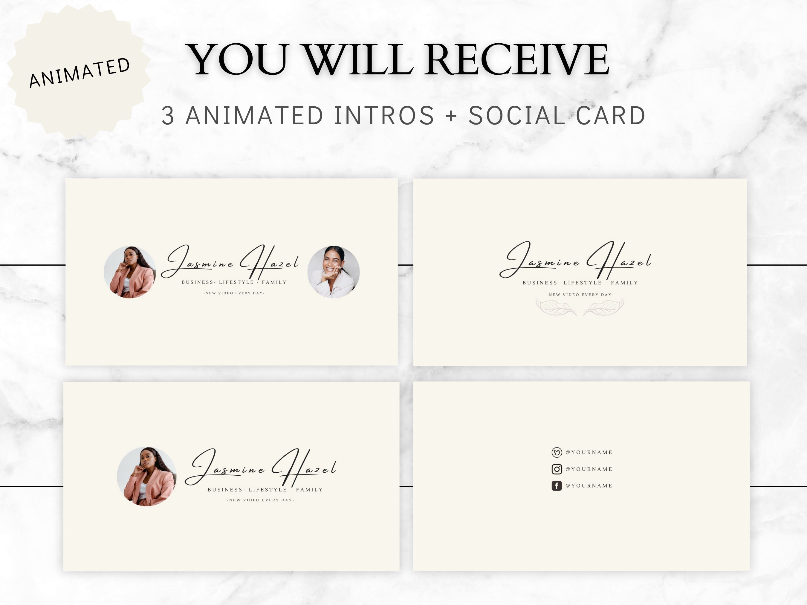 Beige Youtube Banner, Intro, Outro, Logo & Video Thumbnails Youtube ...