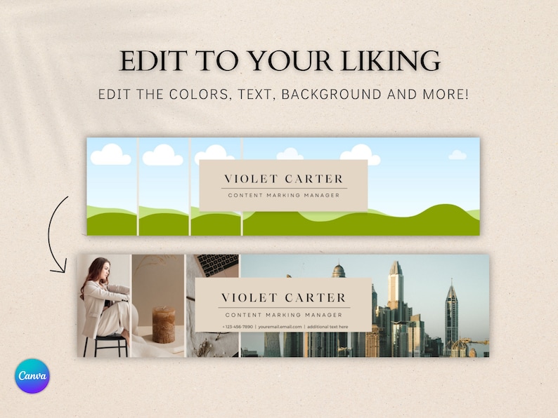 Professional Linkedin Banner Template, Minimalistic Neutral Header ...