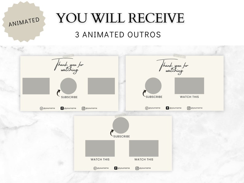 Beige Youtube Banner, Intro, Outro, Logo & Video Thumbnails Youtube ...