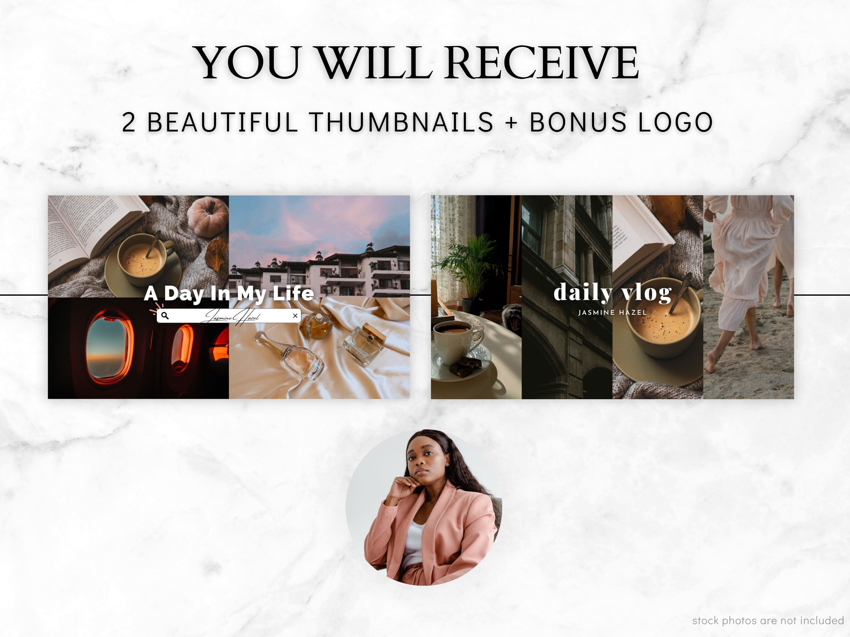 Beige Youtube Banner, Intro, Outro, Logo & Video Thumbnails Youtube ...