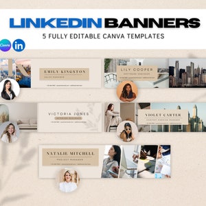 Professional Linkedin Banner Template, Minimalistic Neutral Header ...