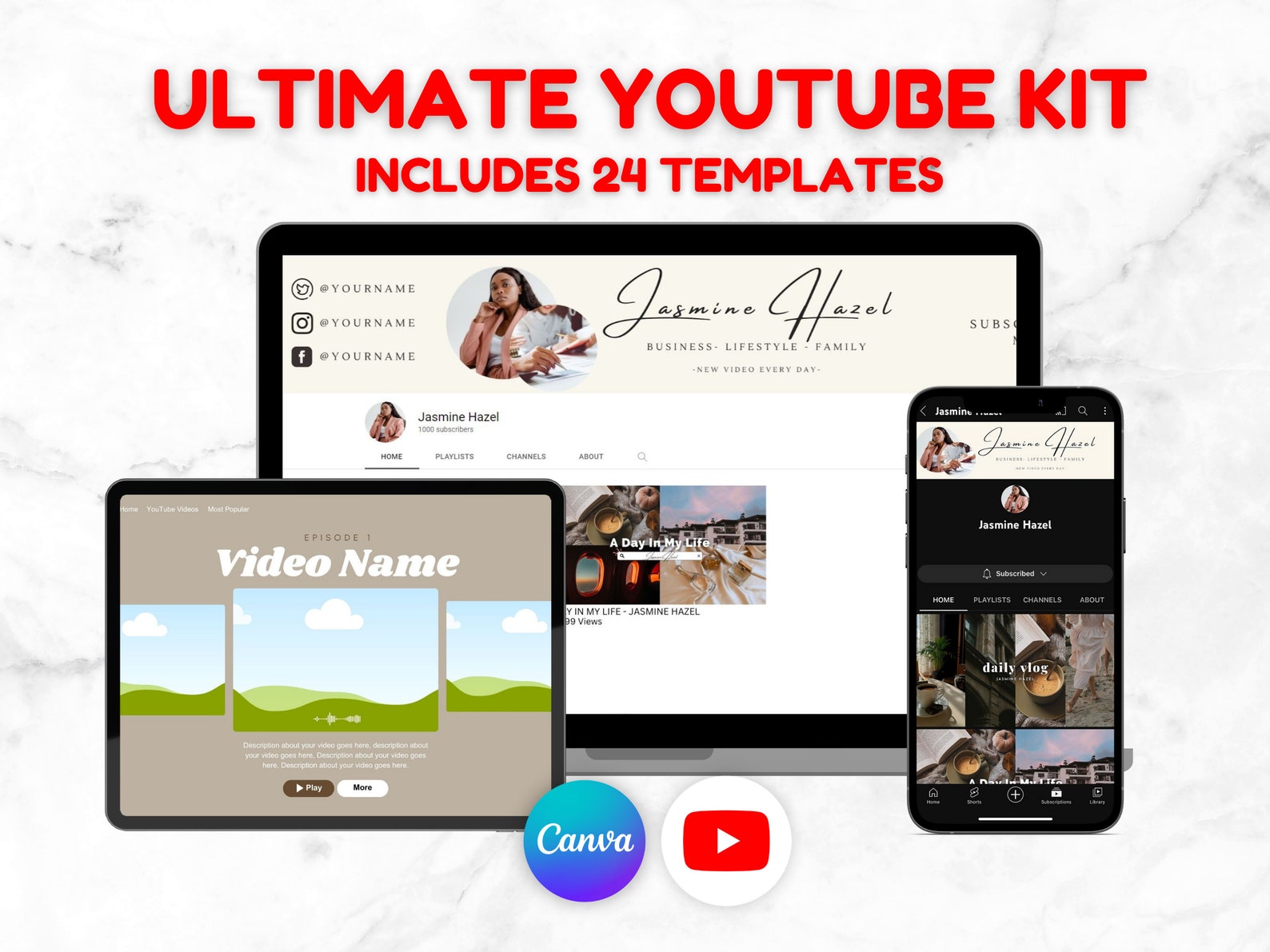 ULTIMATE Youtube Kit, Custom Intro, Outro Logo & Video Thumbnails ...