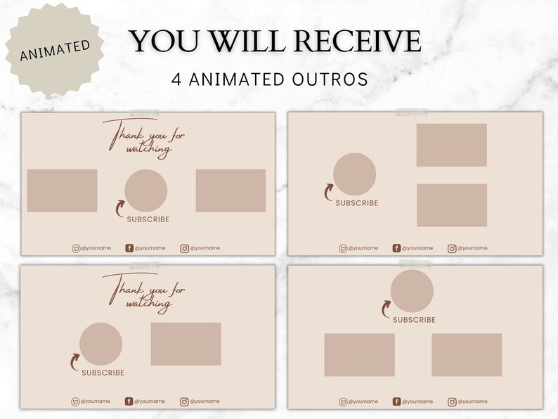 Neutral Youtube Banner, Intro, Outro, Logo & Video Thumbnails | Youtube ...