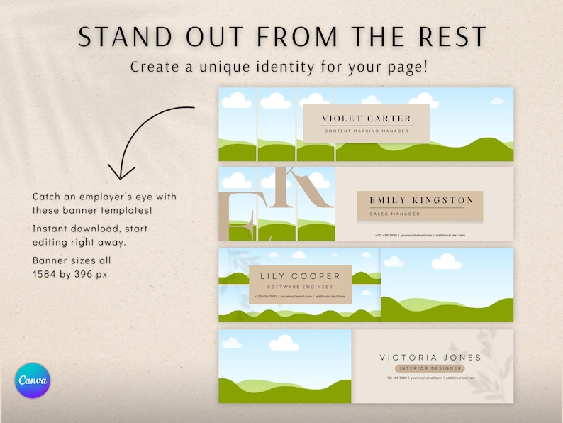 Professional Linkedin Banner Template, Minimalistic Neutral Header ...