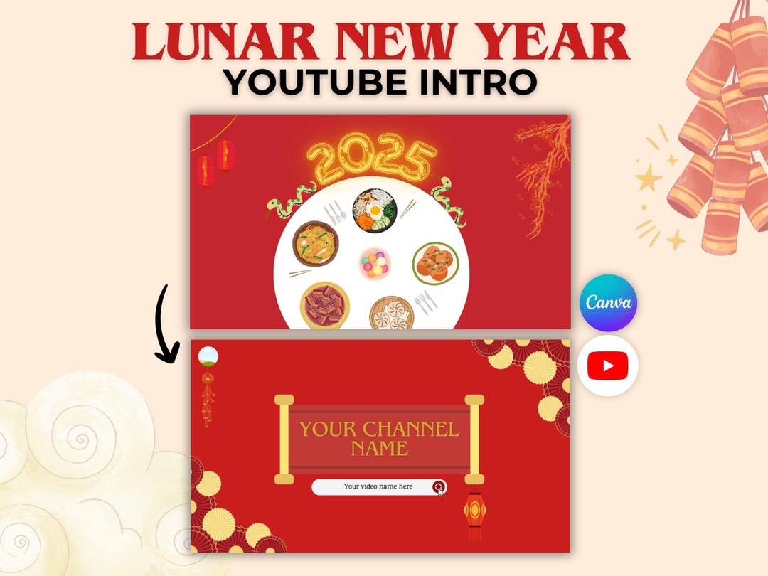 Lunar New Year Youtube Intro, Chinese New Year Youtube Intro, New Year ...