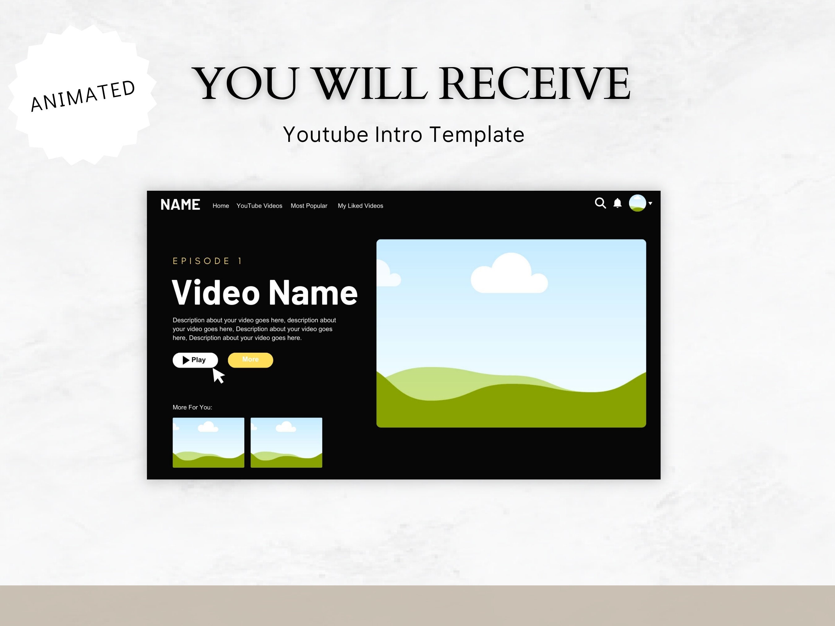 Streaming App Youtube Intro, Custom Youtube Intro, Canva Editable ...