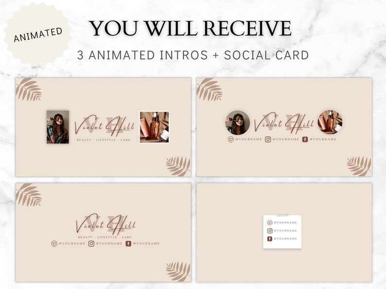 Neutral Youtube Banner, Intro, Outro, Logo & Video Thumbnails | Youtube ...