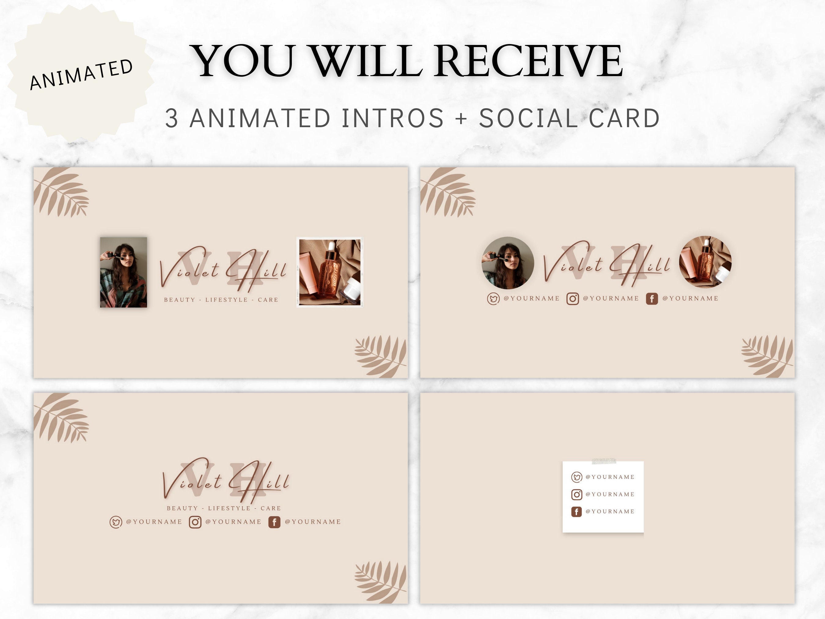 Neutral Youtube Banner, Intro, Outro, Logo & Video Thumbnails | Youtube ...