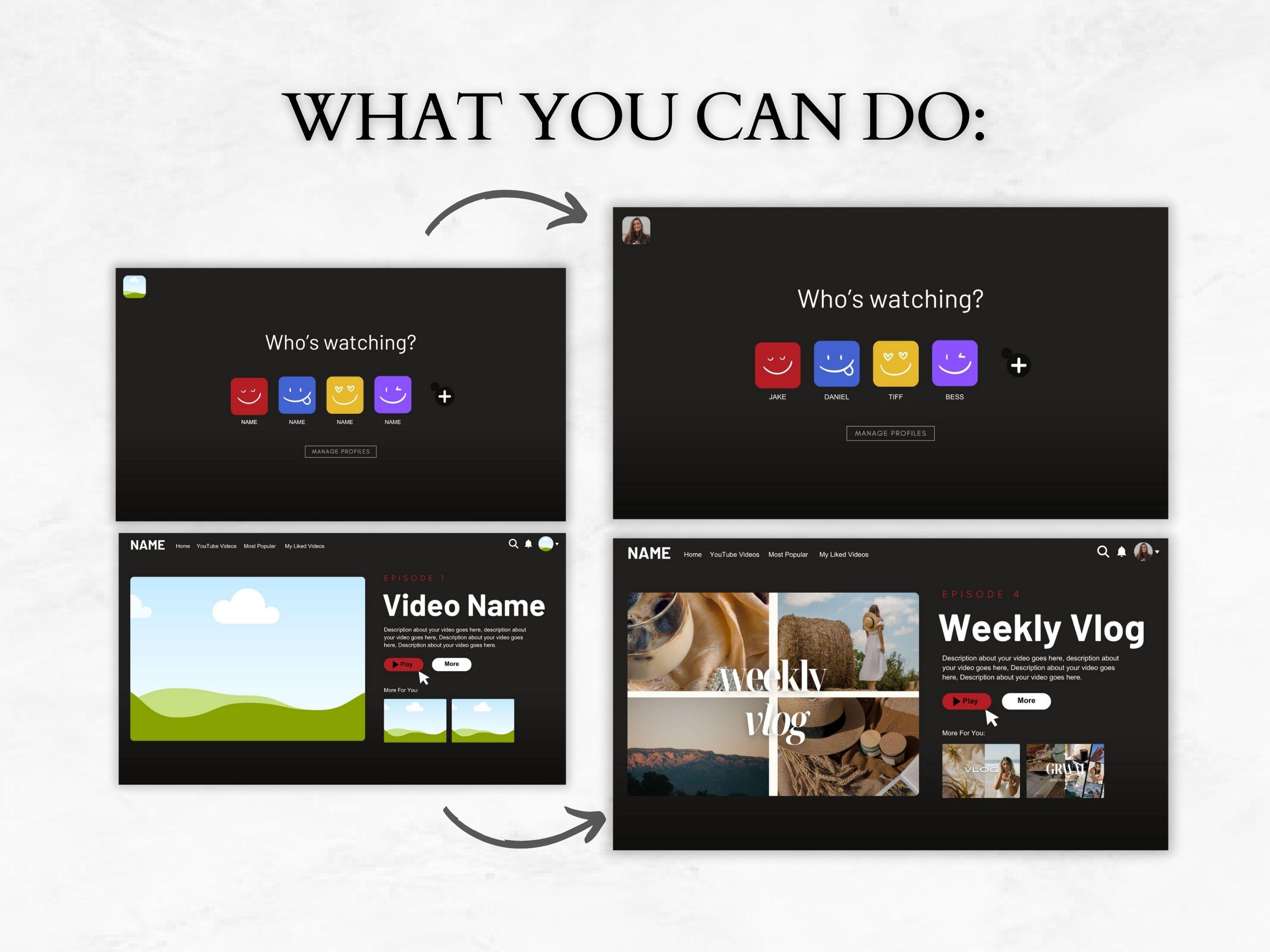 NETFLIX Youtube Intro, Custom Youtube Intro, Canva Editable Template ...