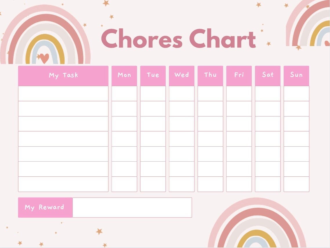 Chores Chart - Etsy