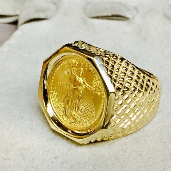 Gold Coin Ring - Etsy