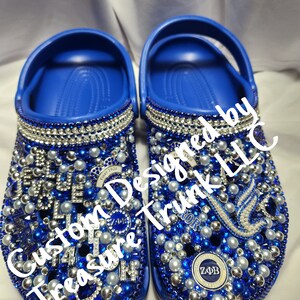 Custom Luxury Crocs - Sorority Edition Zeta Phi Beta Inspired - Etsy
