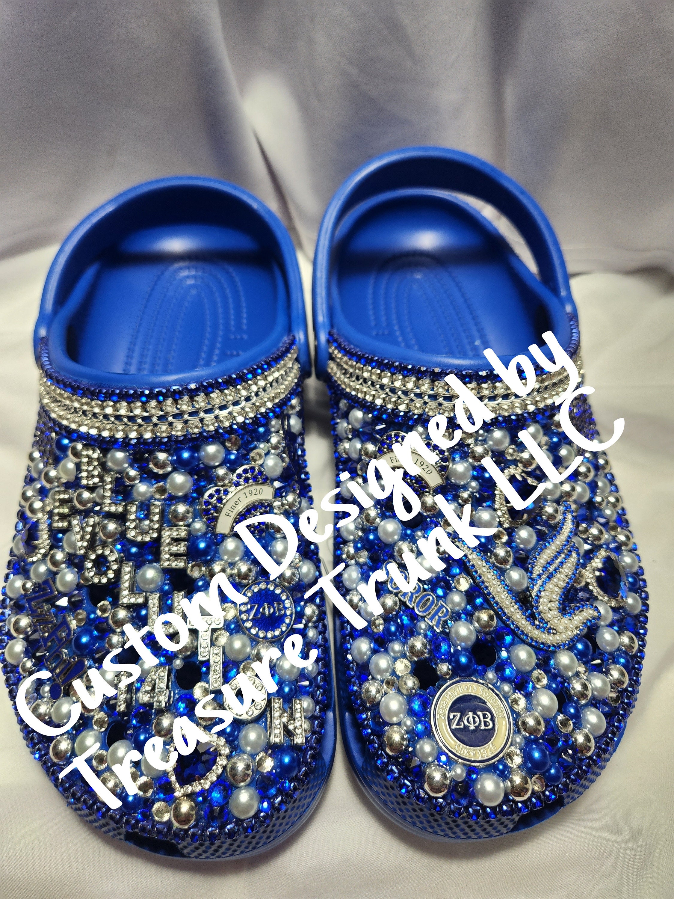 Custom Luxury Crocs - Sorority Edition Zeta Phi Beta Inspired - Etsy