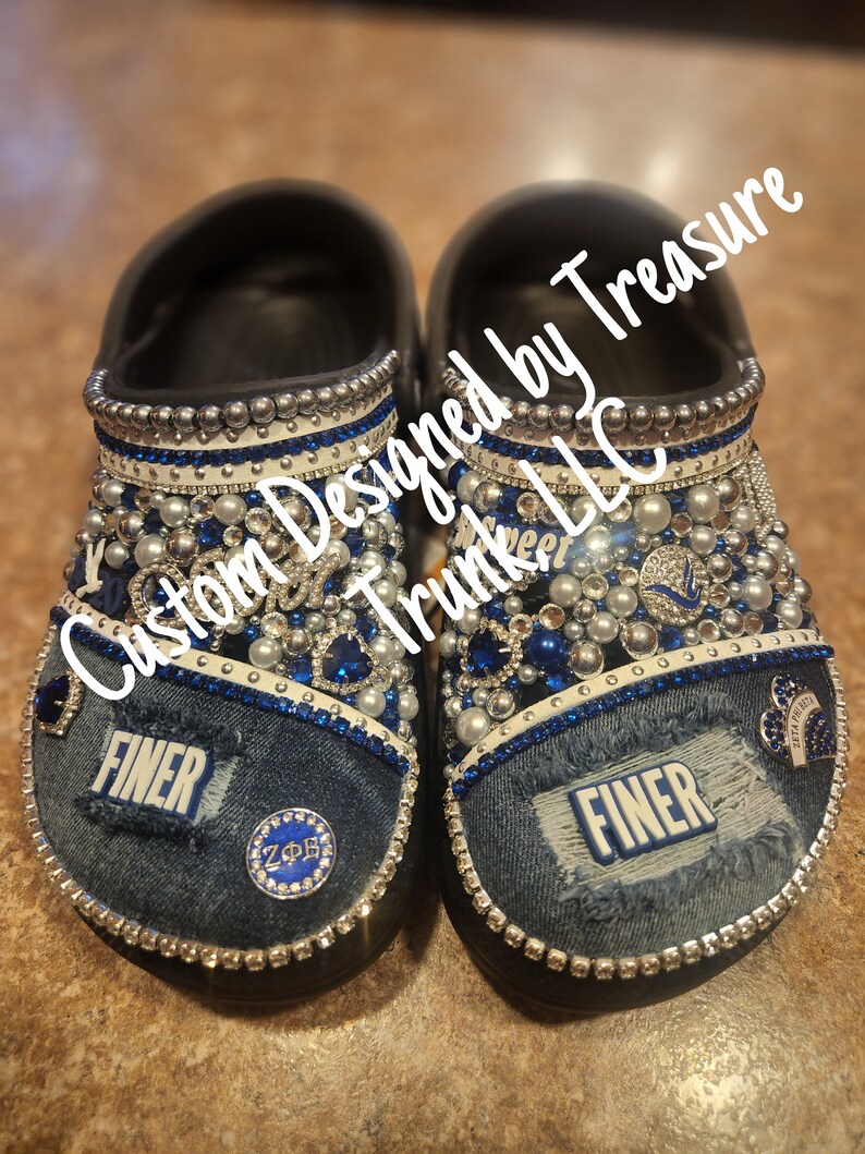 Custom Luxury Crocs Sorority Edition Zeta Phi Beta - Etsy