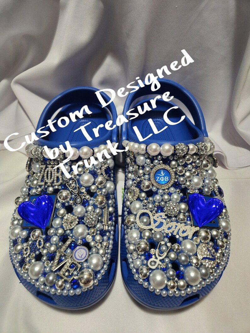 Custom Luxury Crocs Sorority Edition Zeta Phi Beta - Etsy