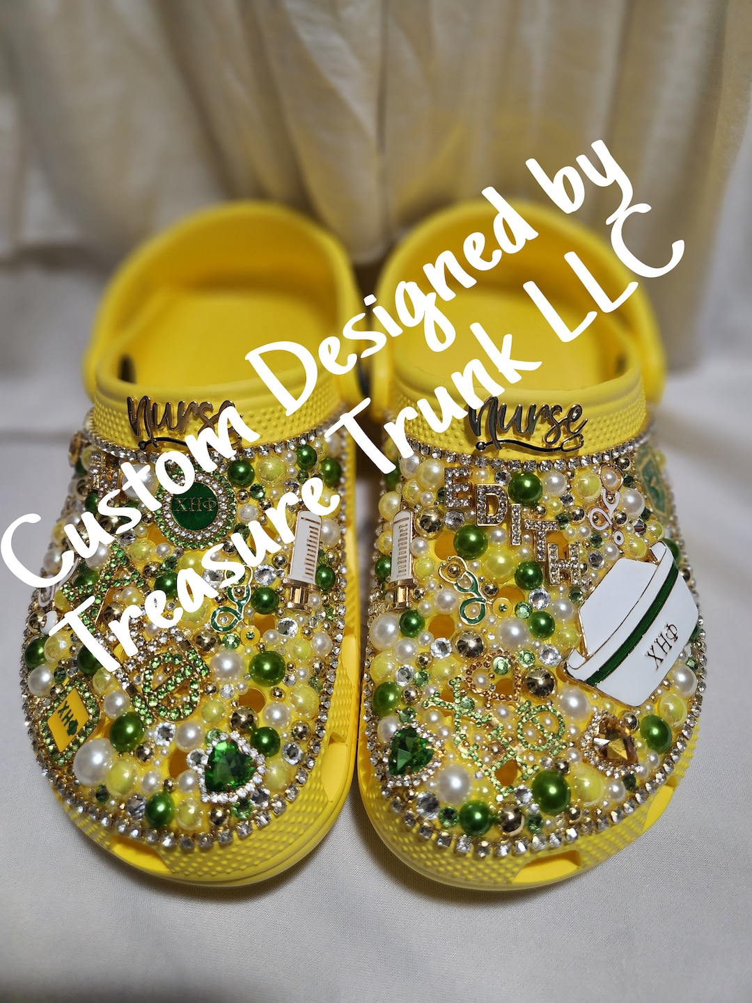Custom Luxury Crocs - Sorority Edition Chi Eta Phi Inspired - Etsy