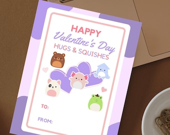 Printable Squishmallow Valentine Cards Download Now - Etsy