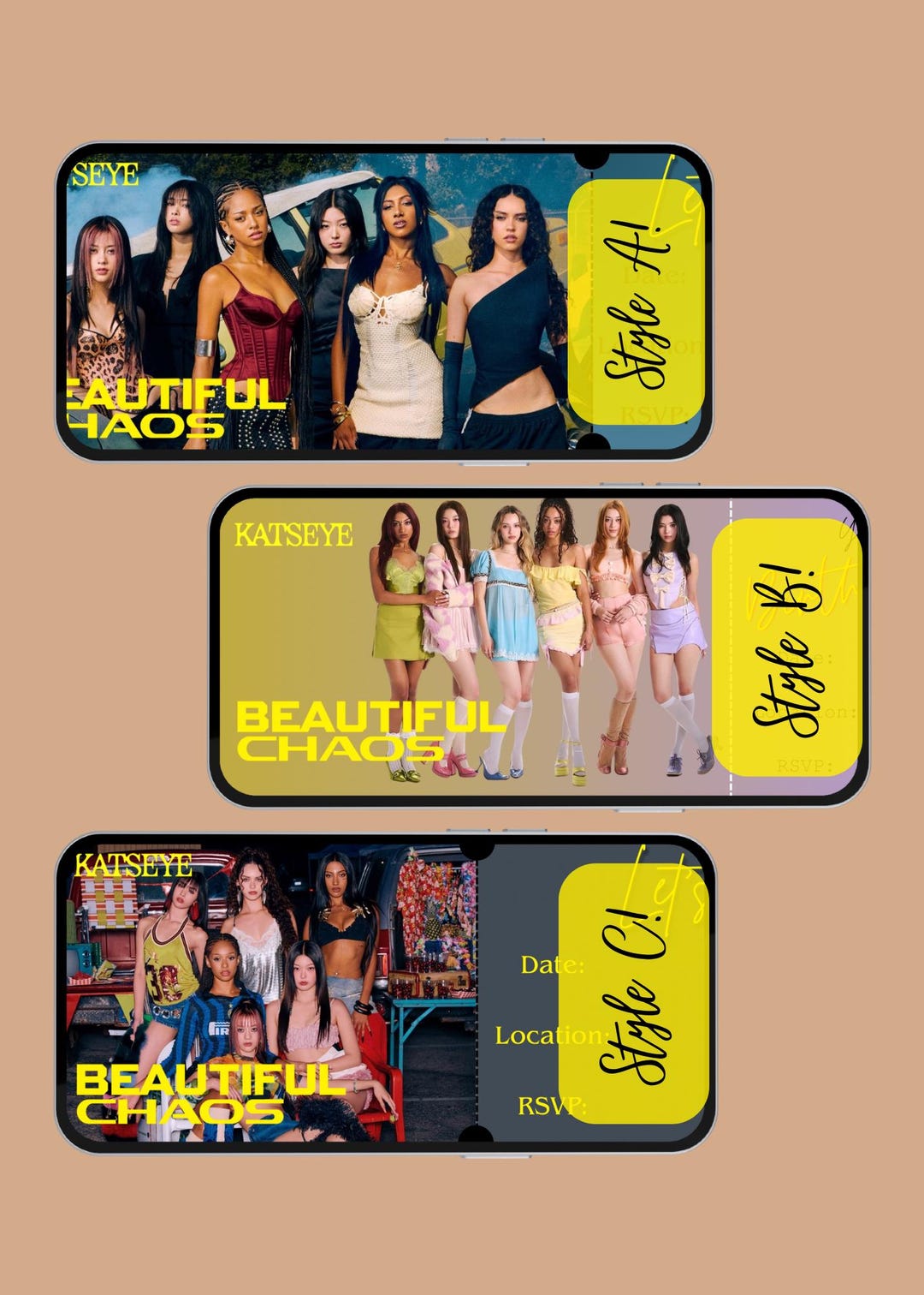 Katseye - Customized Ticket Invitation - Etsy