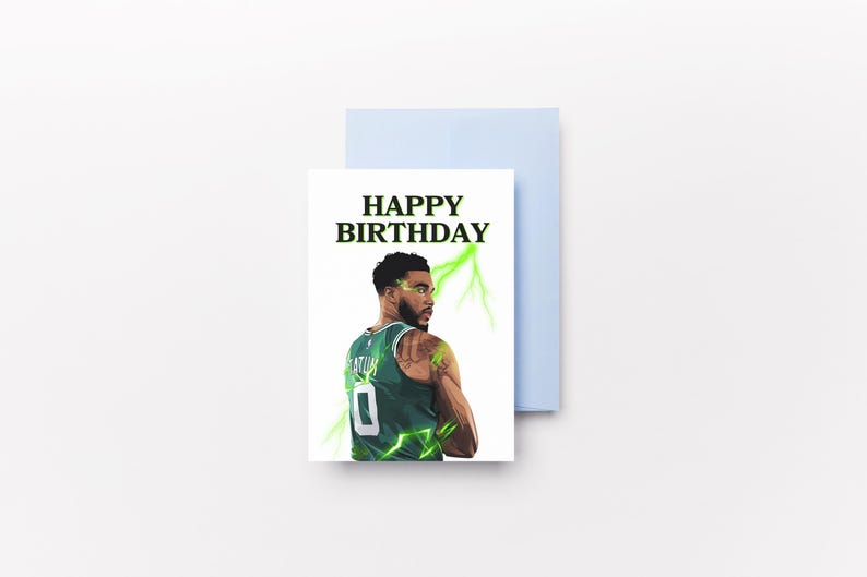 Jayson Tatum Birthday Card | Instant Digital Download | Printable NBA ...