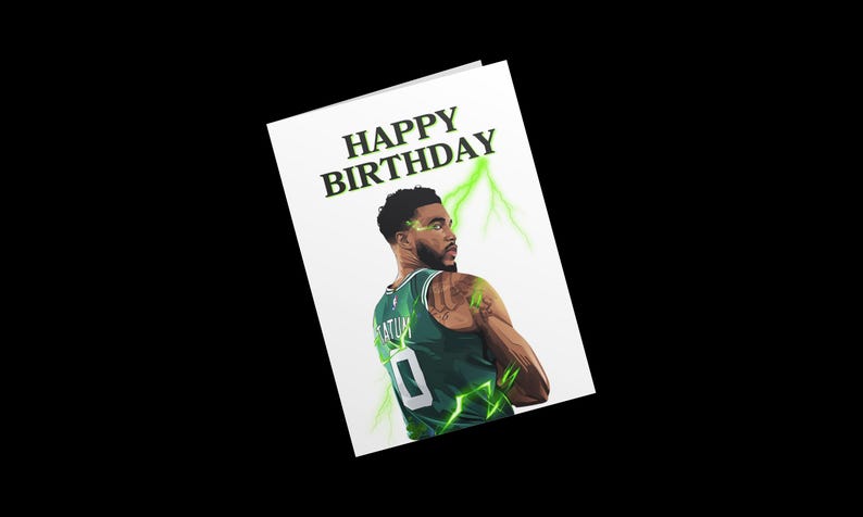 Jayson Tatum Birthday Card | Instant Digital Download | Printable NBA ...