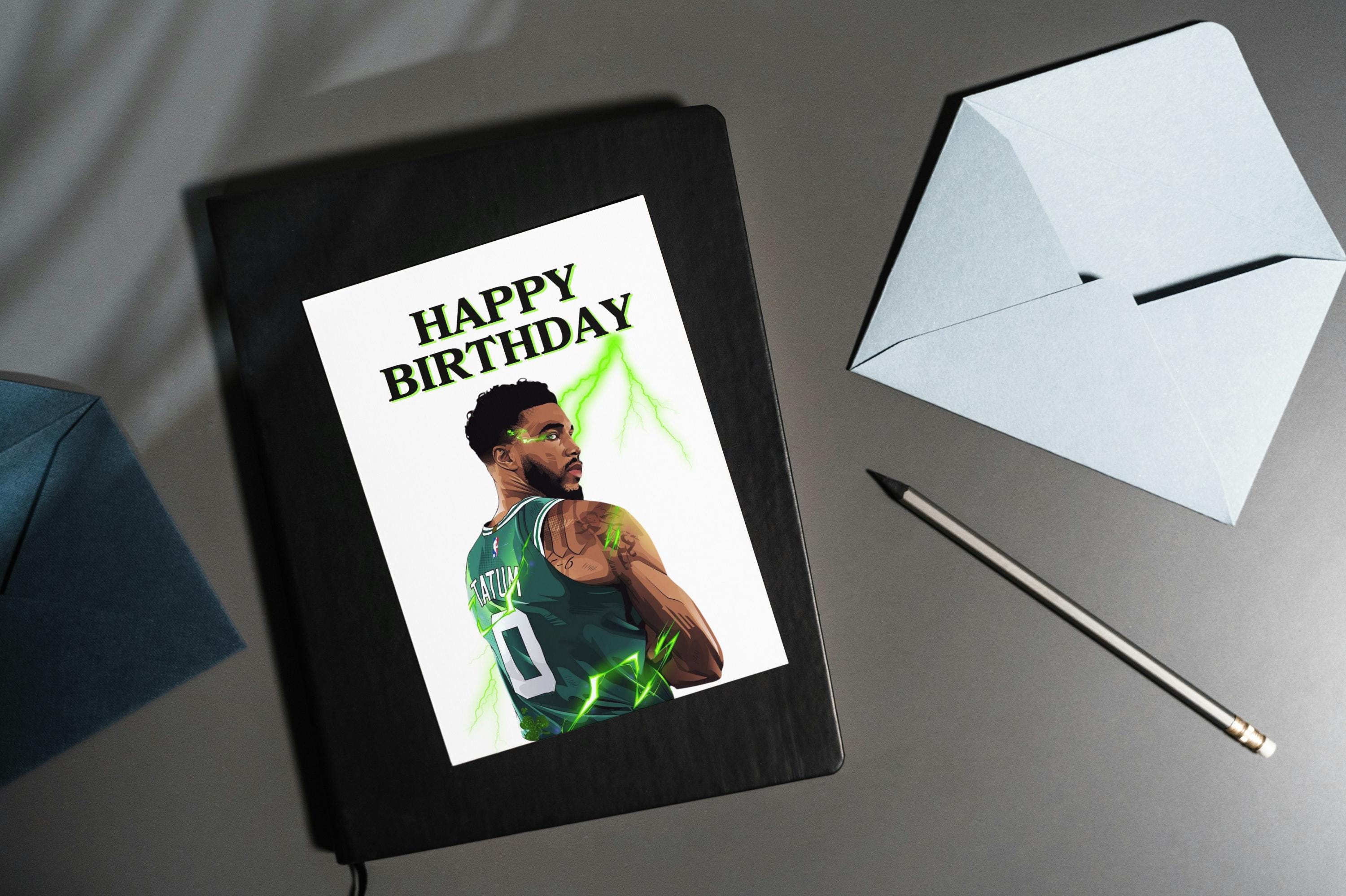 Jayson Tatum Birthday Card | Instant Digital Download | Printable NBA ...
