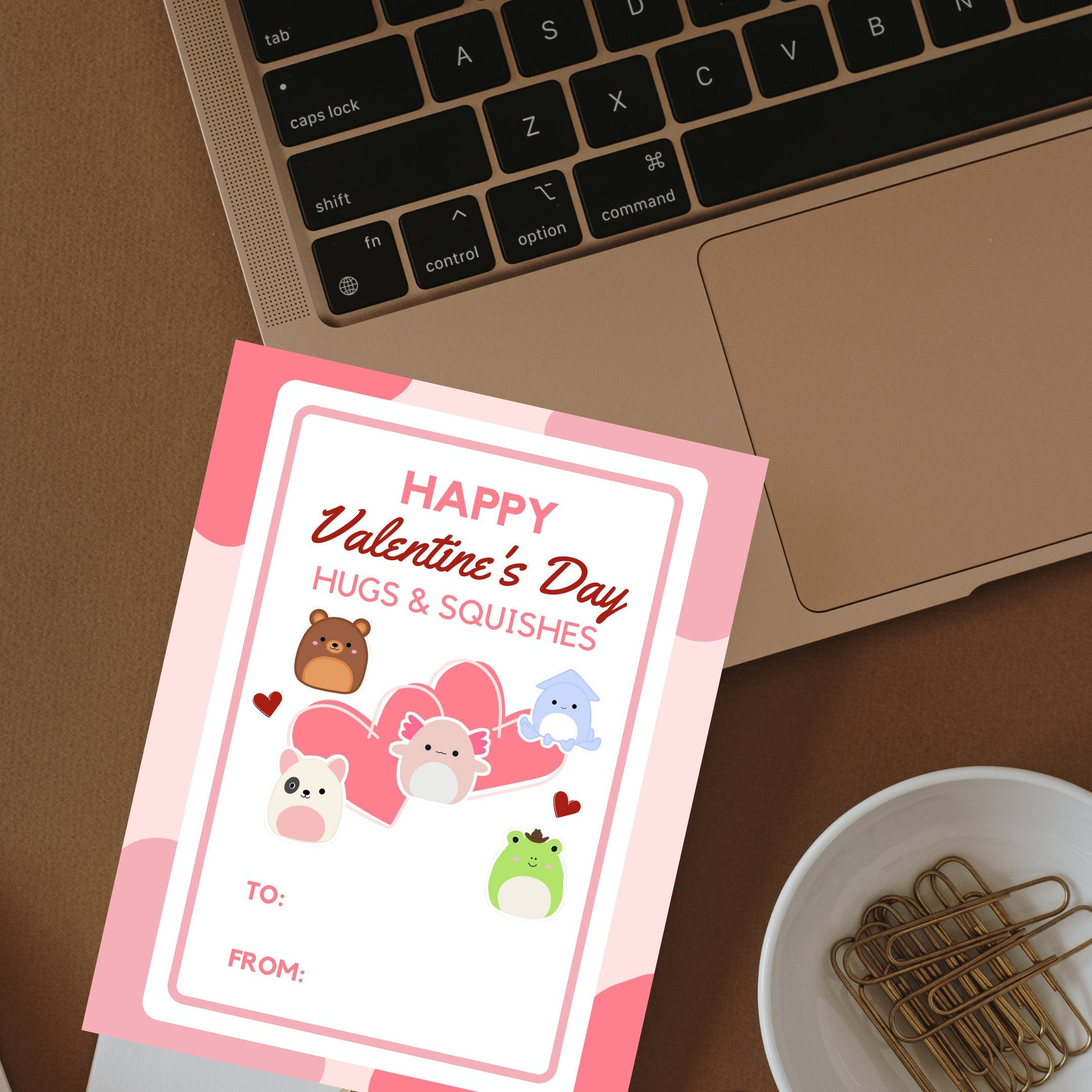 Squishmallow Valentine - Printable - Instant Download - Kids Valentine ...