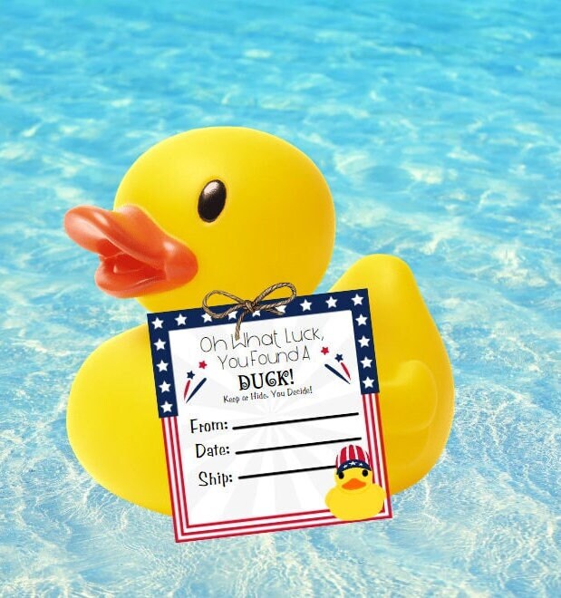 Patriotic Cruise Duck Tags - Memorial Day Duck Tag - Cruise Tags ...