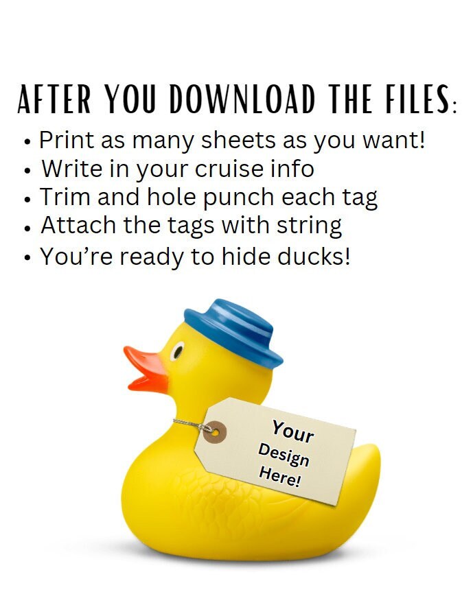 Patriotic Cruise Duck Tags - Memorial Day Duck Tag - Cruise Tags ...