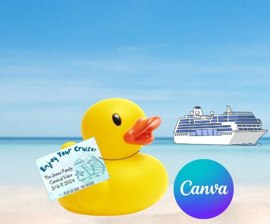 Editable Cruising Duck Tags Printable Cruise Duck Tag Cruise Duck ...