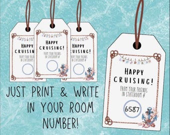 Cruising Gift Tag, Printable Fish Extender Favor Tags, Cruise Gift ...