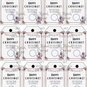 Happy Cruising Gift Tag, Printable Fish Extender Favor Tags, Nautical ...