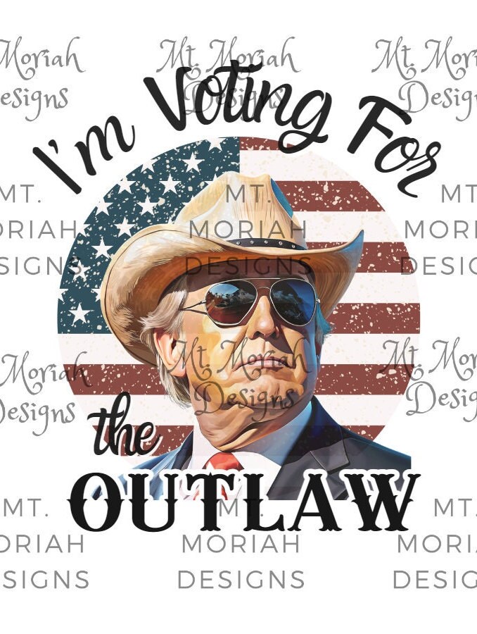 I'm Voting for the Outlaw Png, Cowboy Trump Png , Trump 2024 ...