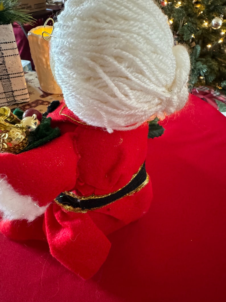 Mrs. Claus Doll, Handmade & Hand Crafted Vintage Mrs. Claus in Red Suit ...