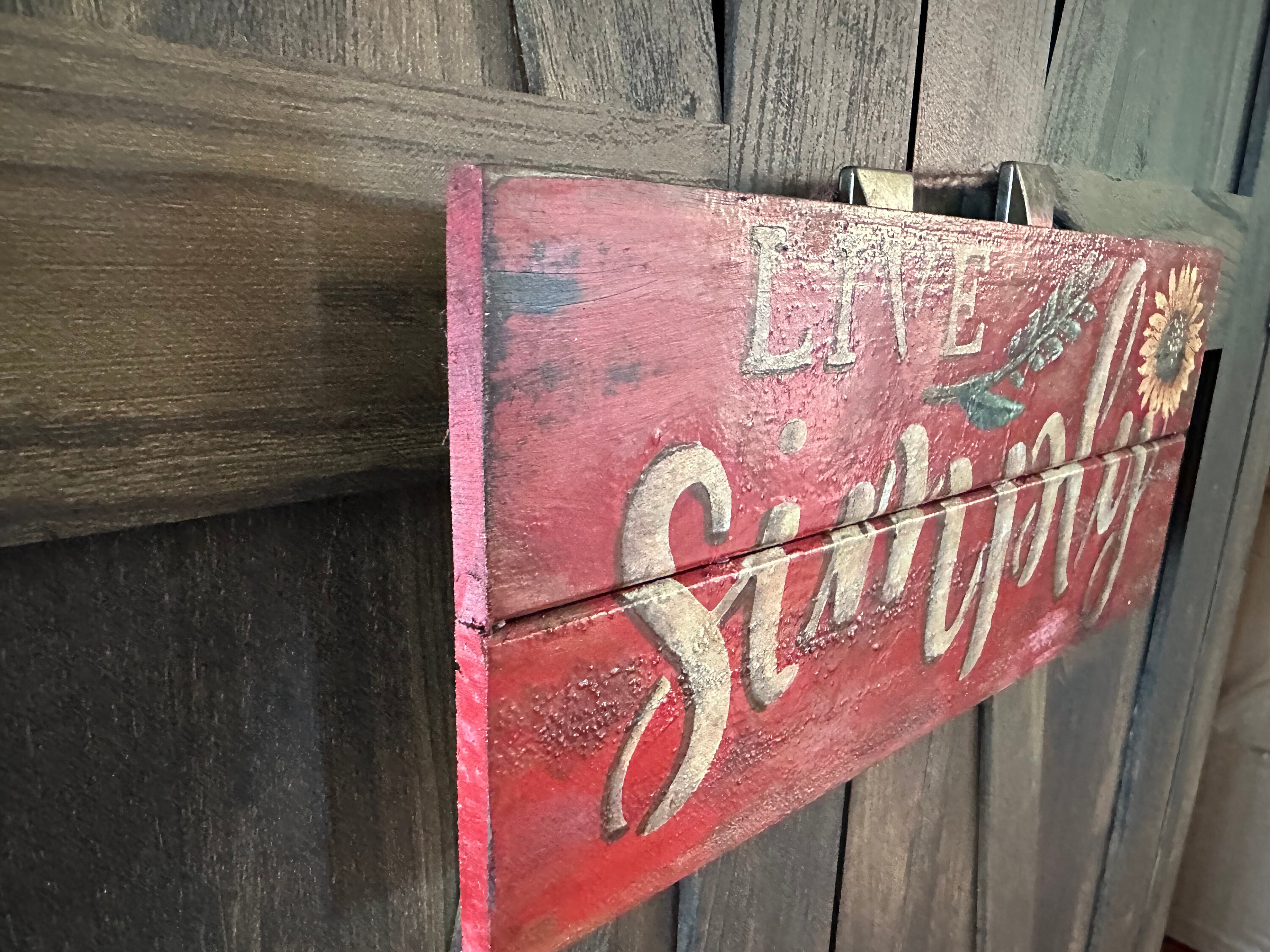 Live Simply Sign, Rustic Wooden Wall Art, Hand Painted, Vintage Style ...